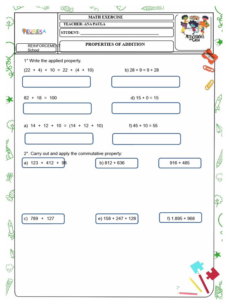 Property of Addition 6th Grade | PDF