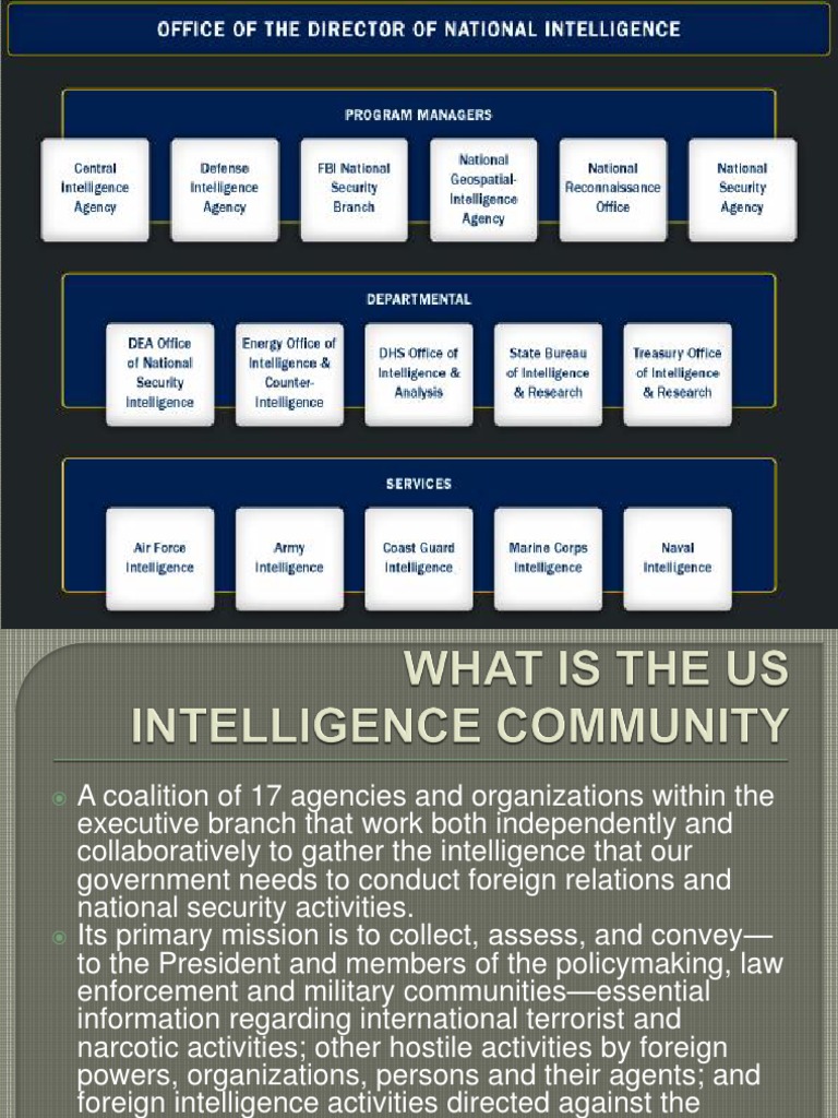 Intelligence Community Agencies, 17 IC | PDF | Director Of National ...