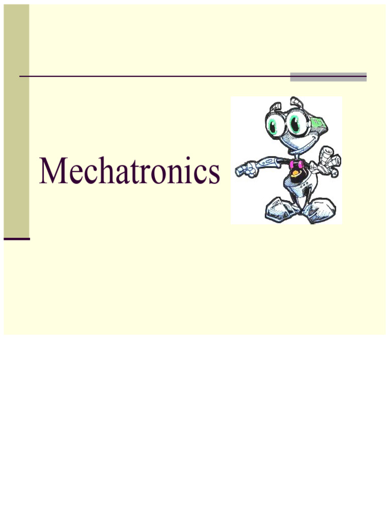 mechatronics.ppt | PDF | Mechatronics | Automation