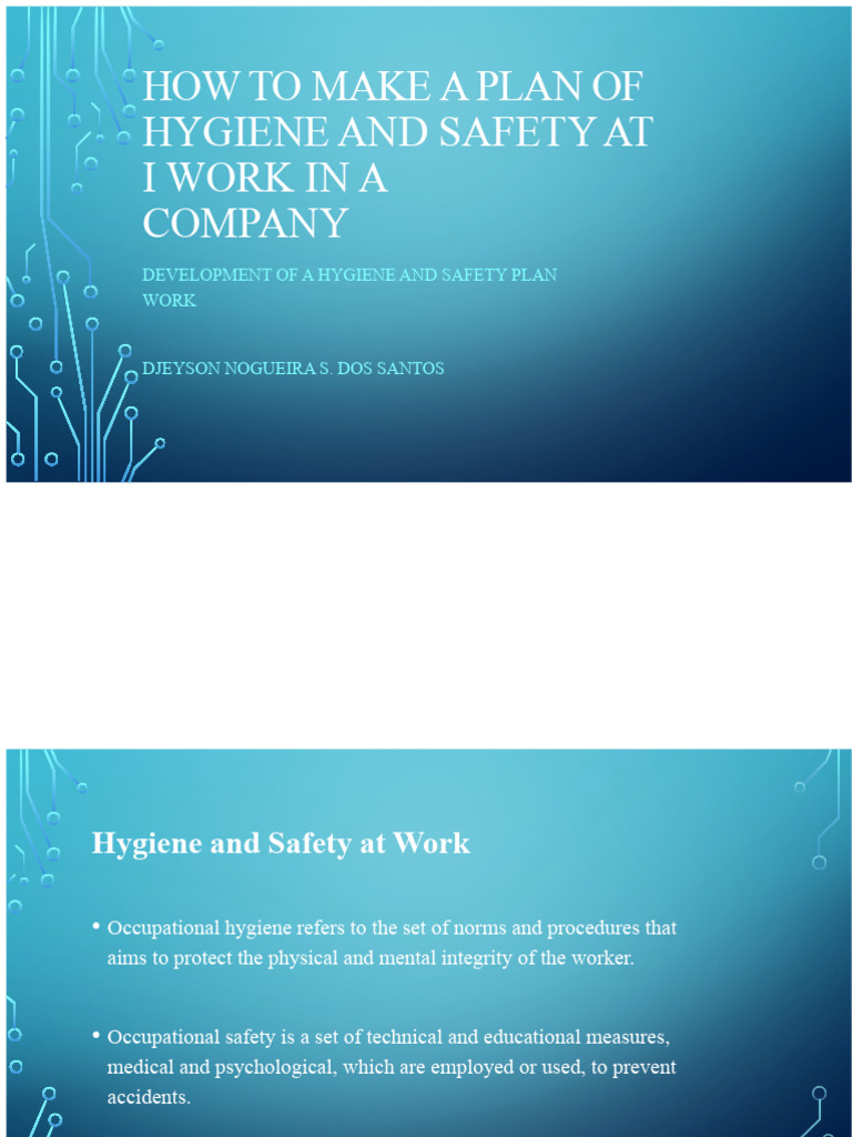 Hygiene and Safety Plan Development Guide | PDF | Occupational Safety ...