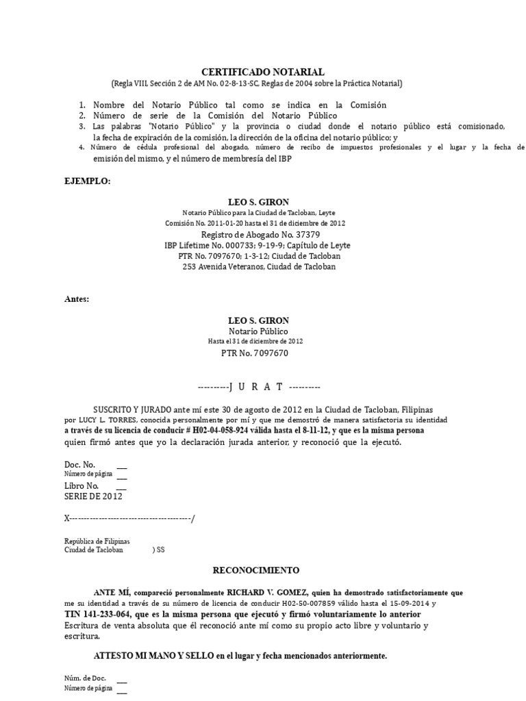 CERTIFICADO NOTARIAL | PDF | Derecho Civil (Common Law) | Ley común