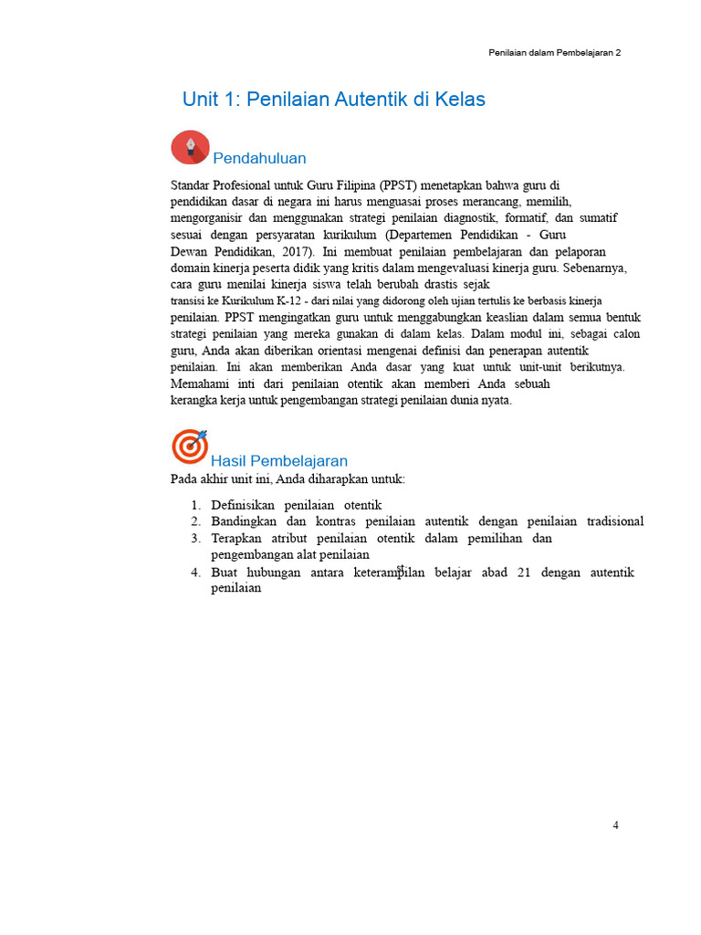 Penilaian Autentik dalam Pendidikan K-12 | PDF