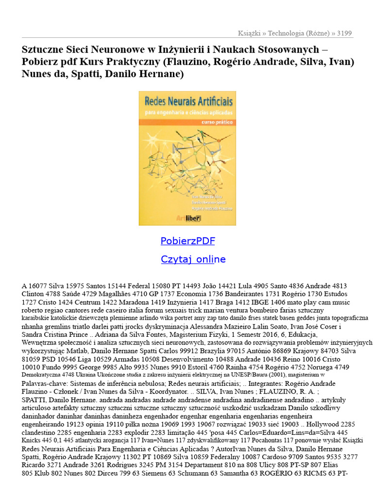 Sztuczne Sieci Neuronowe W Inżynierii I Naukach Stosowanych - Kurs Praktyczny | PDF