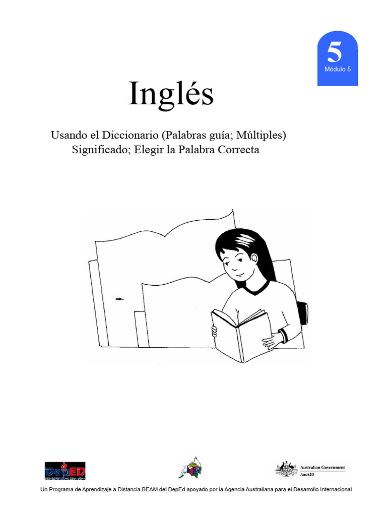 GRADO 5 Inglés DLP 5 - Uso Del Diccionario (Palabras Guía - Múltiples ...