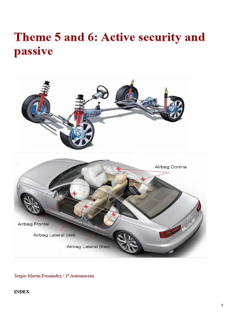 Topic 5 and 6: Active and Passive Safety | PDF | Seat Belt | Airbag