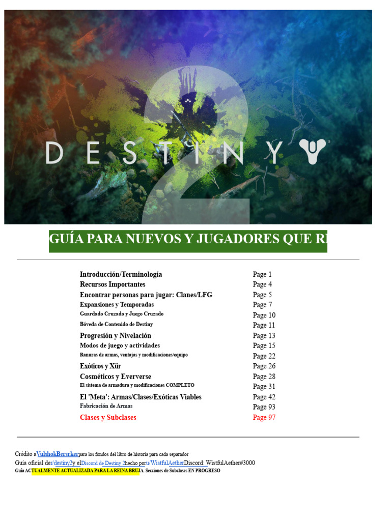 La Guía para Nuevos y Jugadores Que Regresan de Destiny 2 (ACTUALIZADA ...