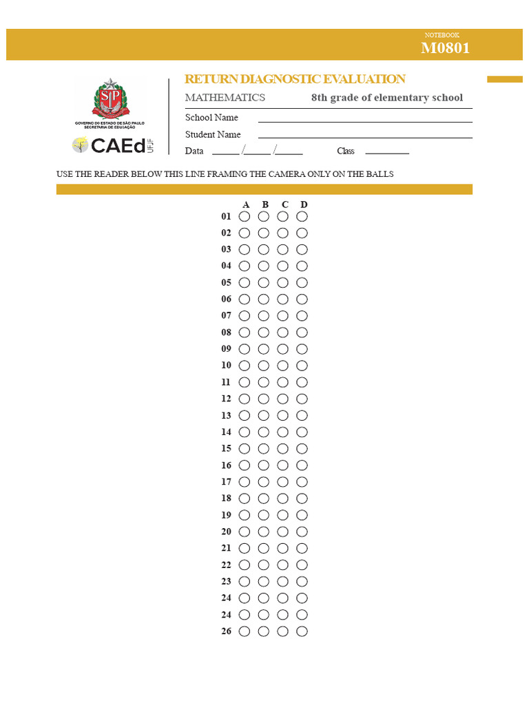 8th Grade Math Diagnostic Evaluation | PDF | Milk