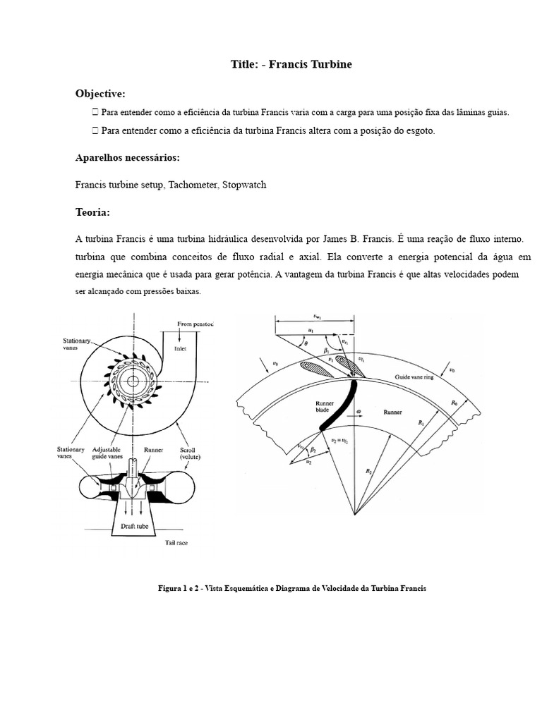 Eficiência da Turbina Francis em Variações de Carga | PDF | Engenharia ...