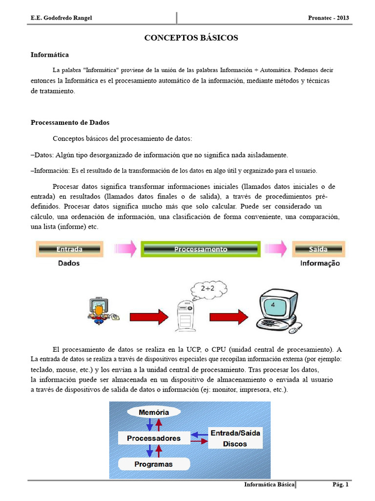 Manual de Informática Básica - Andrei.doc x | PDF | Datos | Informática