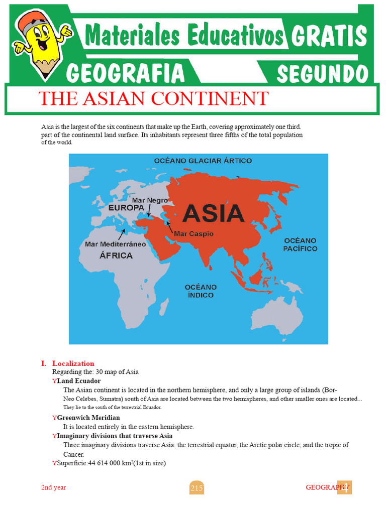 Overview of the Asian Continent | PDF | Asia | Latitude