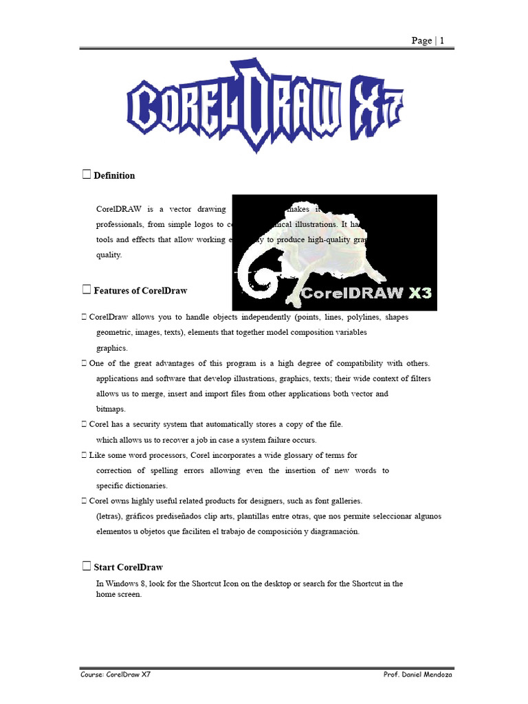CorelDRAW X7: Features and Tools Guide | PDF | Shape | Window (Computing)