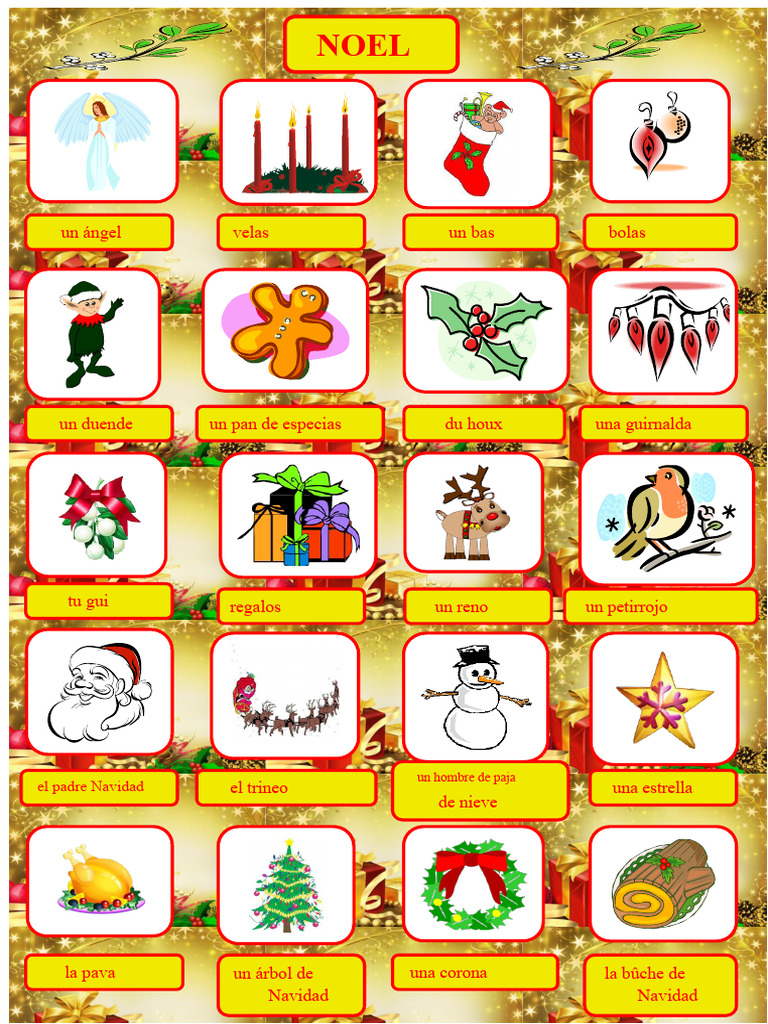 Vocabulario de Navidad 1 | PDF