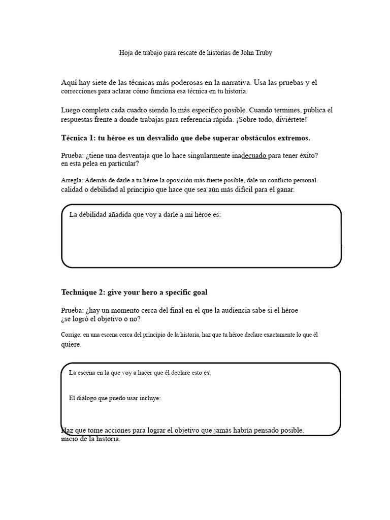 Rescate de Historias de Truby | PDF
