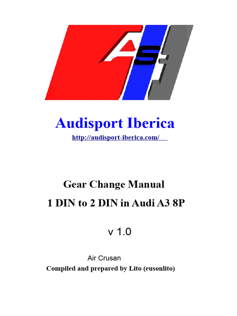 Audi A3 8P 1 DIN to 2 DIN Conversion Guide | PDF | Screw | Motor Vehicle