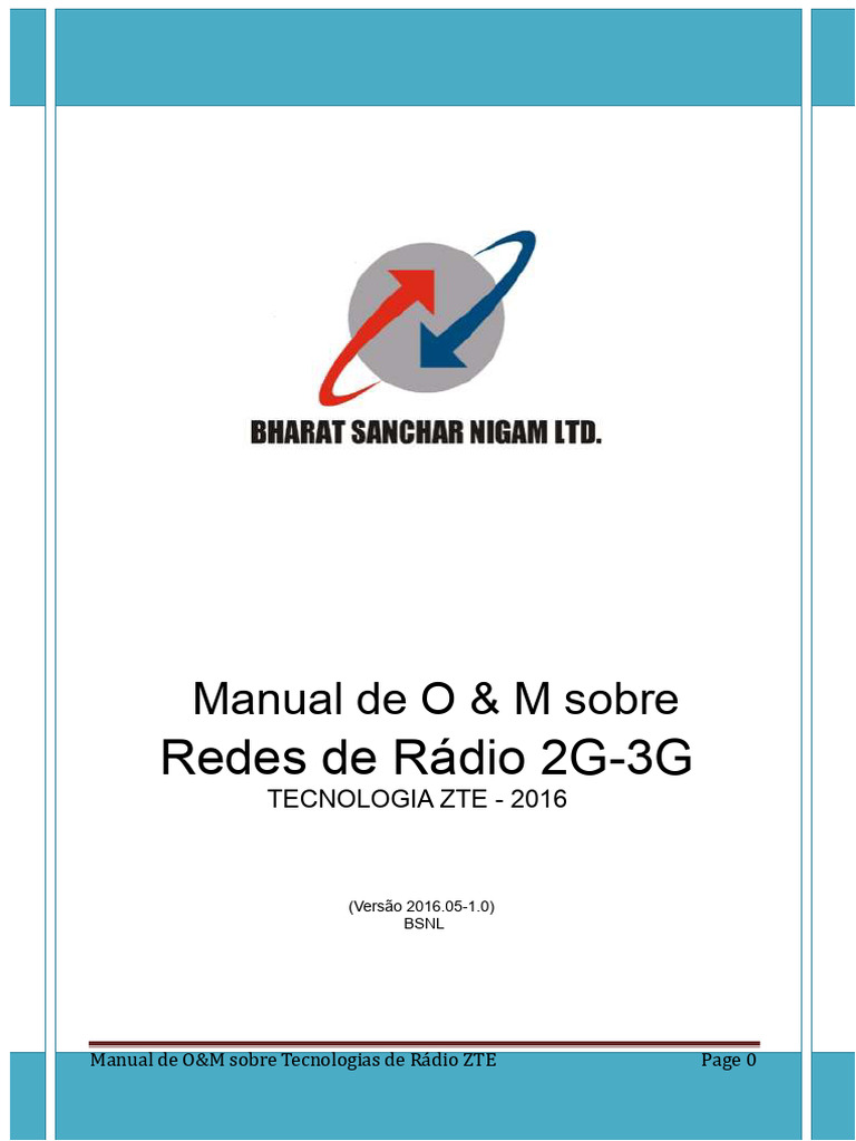 Manual O&M Redes Rádio ZTE 2G-3G | PDF | Rede de computadores | 3G