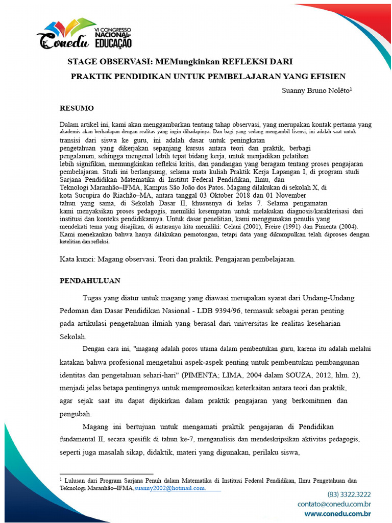 Contoh Laporan Pengamatan 02 | PDF