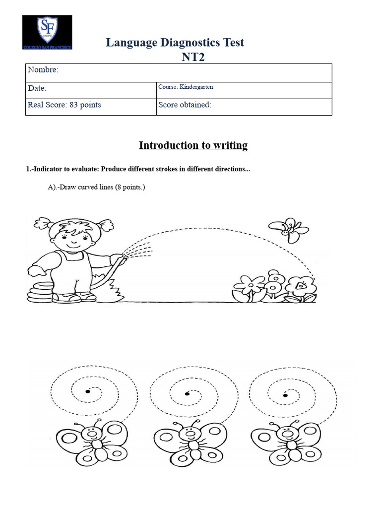 Kindergarten Language and Math Diagnostics | PDF