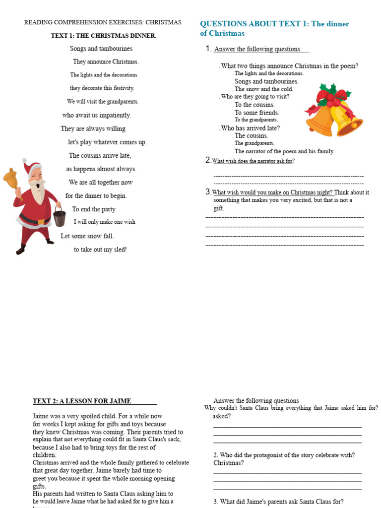 Reading Comprehension - Christmas | PDF | Christmas | Christmas Tree