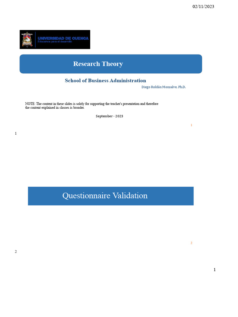 Research Methodology 03b Alpha Cronbach | PDF | Validity (Statistics) | Cronbach's Alpha