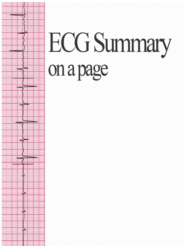 ECG Summary On One Page - Alencar Neto - 1st Ed. (2016) | PDF | Electrocardiography | Cardiac ...