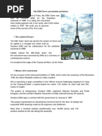 Eiffel Tower Vocabulary and Facts | PDF