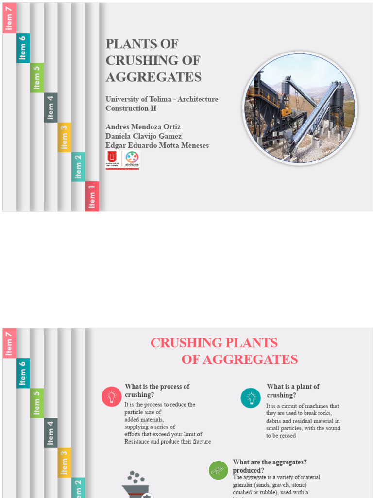 Aggregate Crushing Plant Overview | PDF | Secondary Sector Of The ...