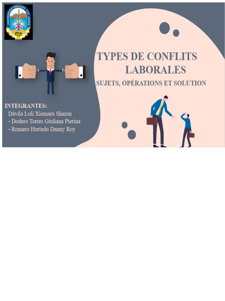 Types et Résolution des Conflits au Travail | PDF | Médiation