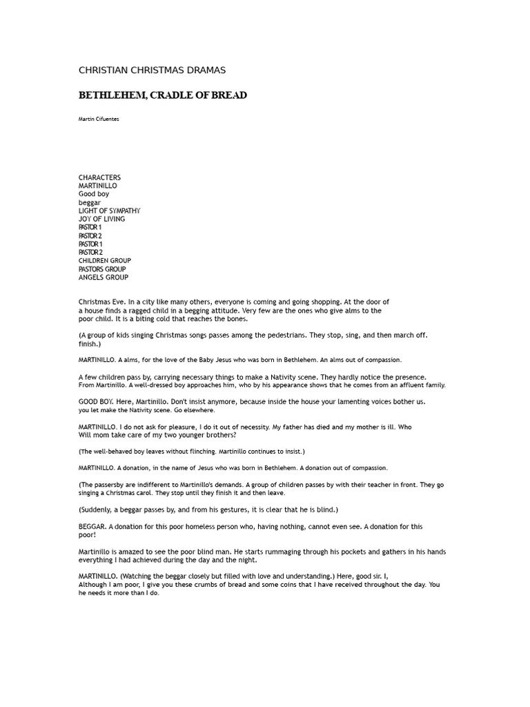 Christian Christmas Dramas | PDF | Christmas | Jesus