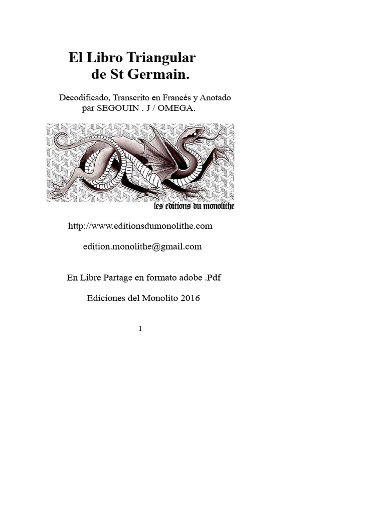 Decodificación del Libro Triangular de St Germain | PDF