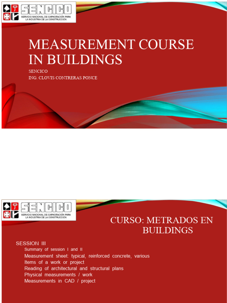 Building Measurement Course Overview | PDF | Beam (Structure) | Concrete