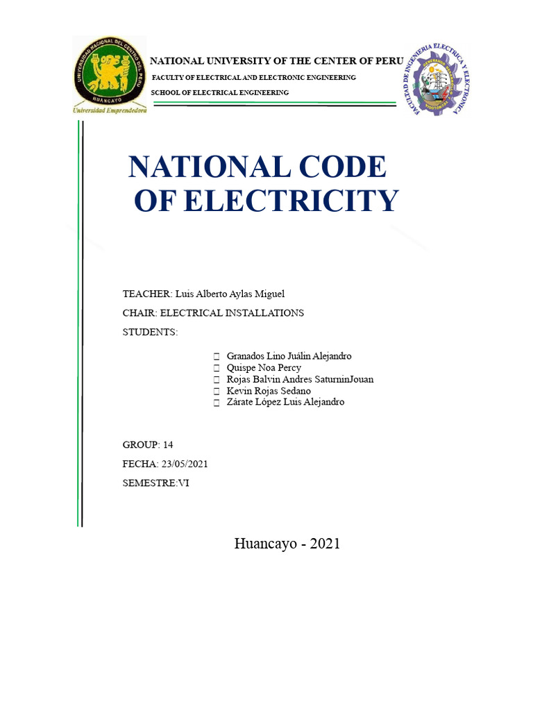 National Electricity Code Overview | PDF | Mains Electricity ...