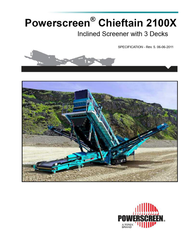 General - Powerscreen Chieftain 2100 | PDF | Engines | Belt (Mechanical)