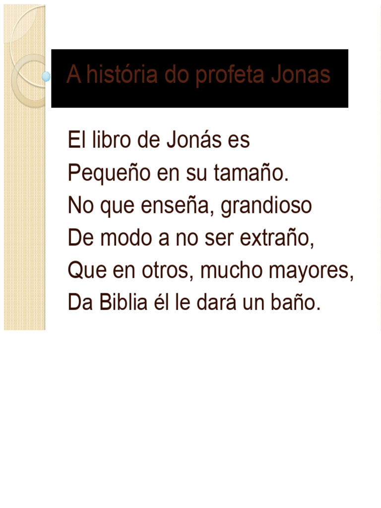 La Historia Del Profeta Jonás (Cordel) | PDF | Jonás | Creencia ...