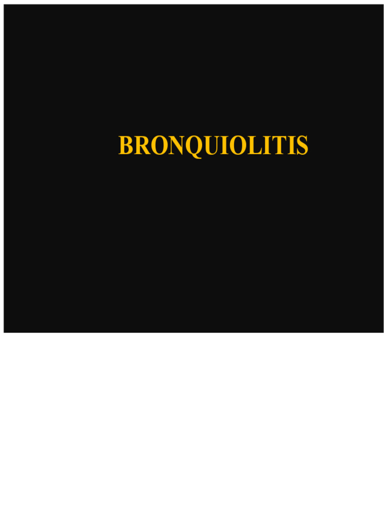 U-5-BRONQUIOLITIS | PDF | Especialidades Medicas | Enfermedades y trastornos