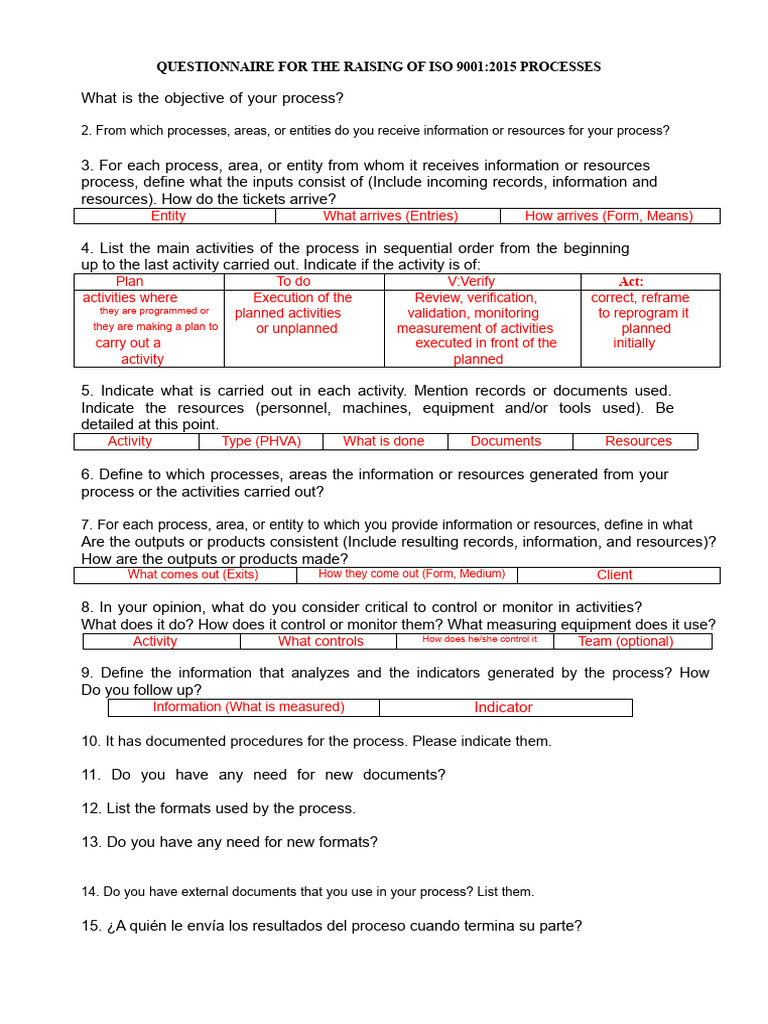 Questionnaire For Process Assessment | PDF | Computing