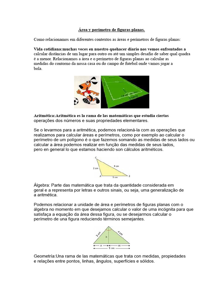 Medidas de Área e Perímetro em Geometria | PDF