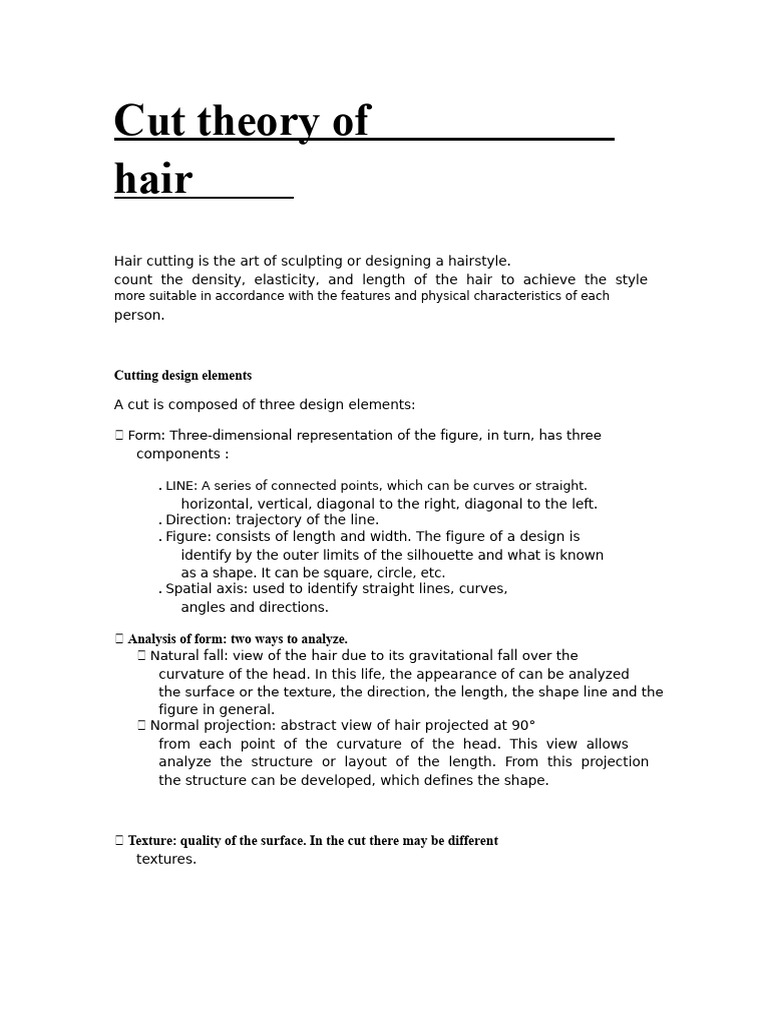 Hair Cutting Techniques and Design Elements | PDF