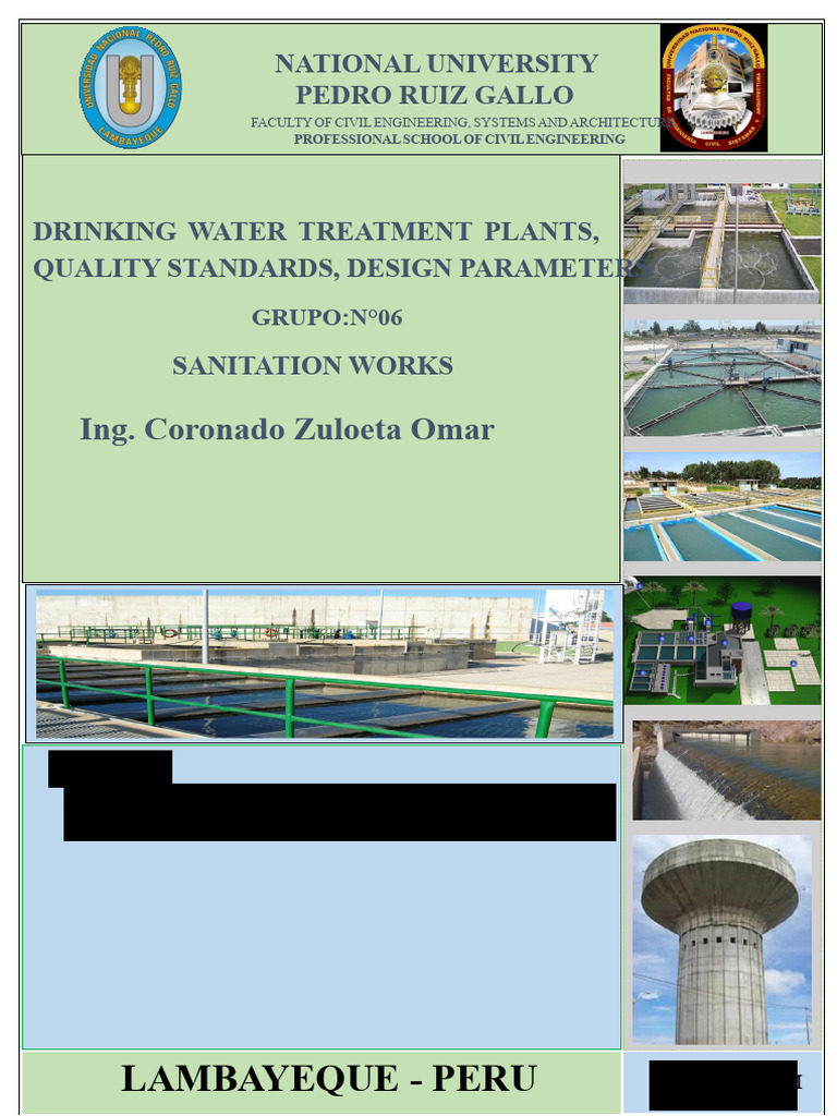 Drinking Water Treatment Plant | PDF | Water Purification | Sewage ...