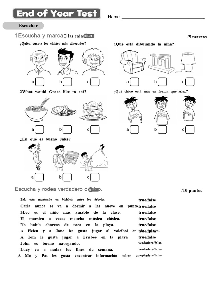 Actividades de Escucha y Lectura para Niños | PDF