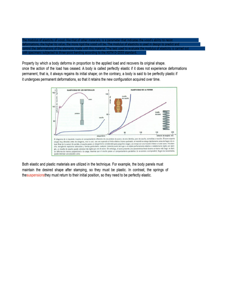 The Modulus of Elasticity of Wood and Other Materials | PDF ...