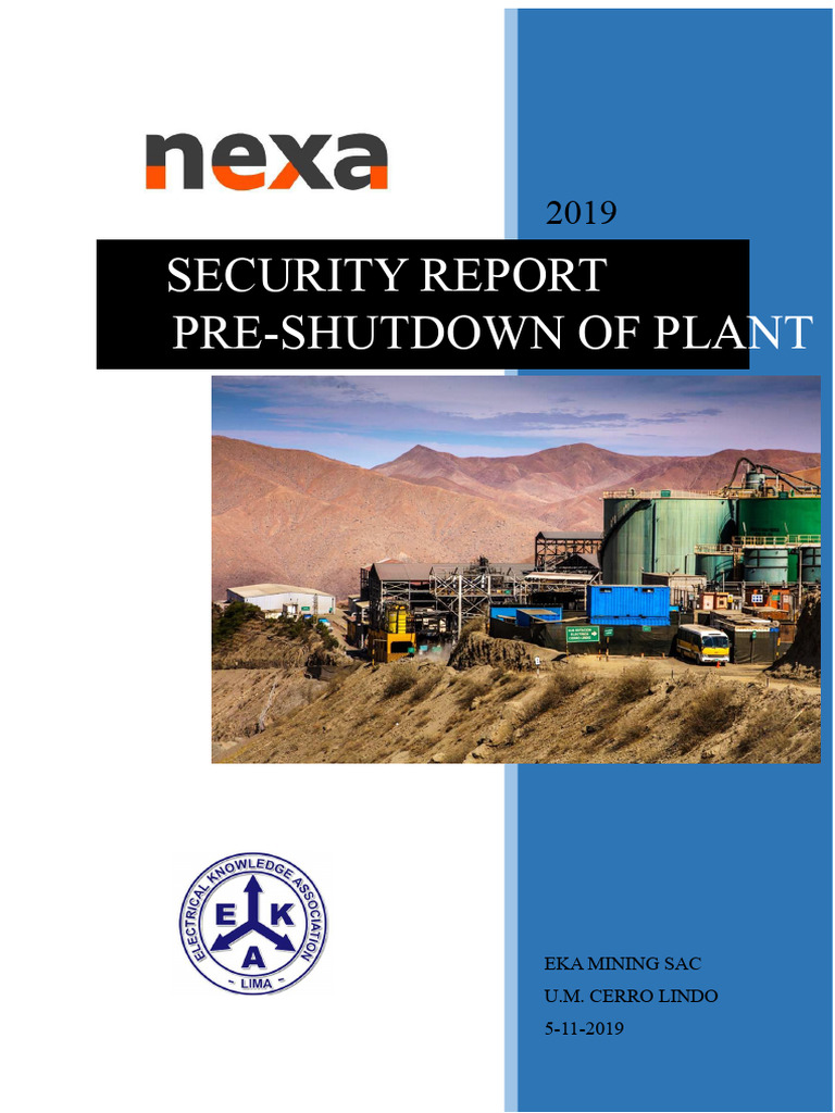 Pre-Shutdown Safety Report for Nexa Plant | PDF | Safety | Occupational ...