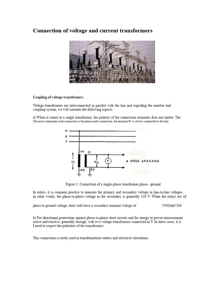 Voltage and Current Transformer Connections | PDF | Transformer ...