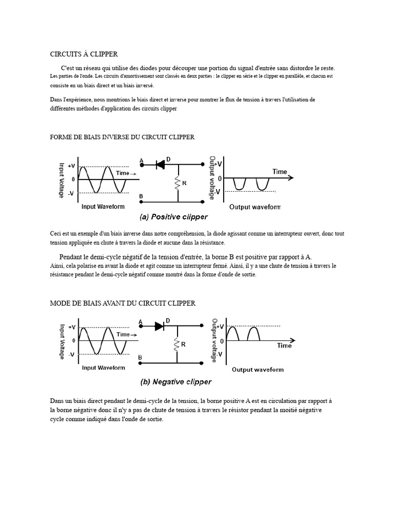 Circuits Clipper et Transistors NPN/PNP | PDF | Transistor bipolaire ...