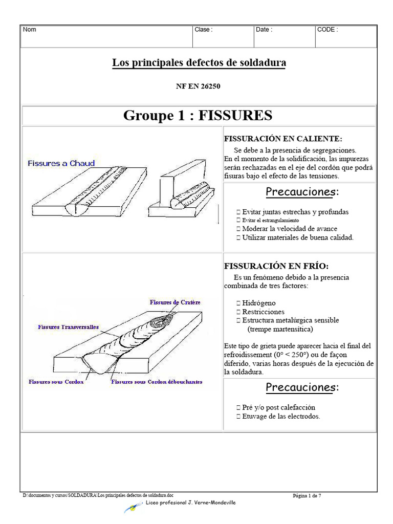Los Principales Defectos de Soldadura | PDF | Soldadura | Construcción