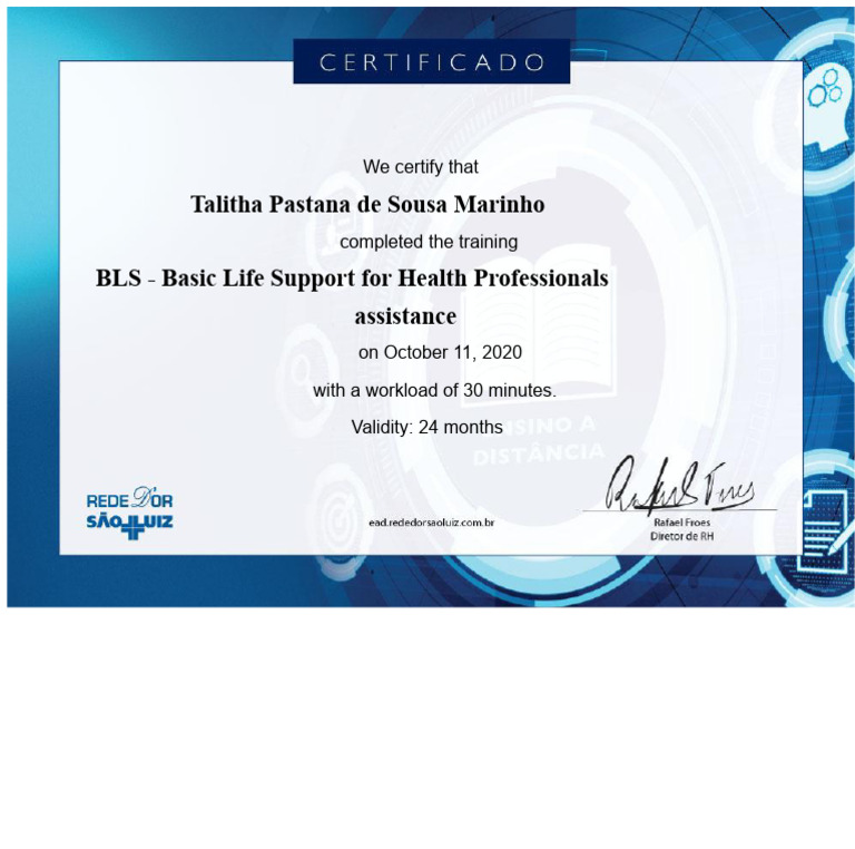 BLS certificate | PDF