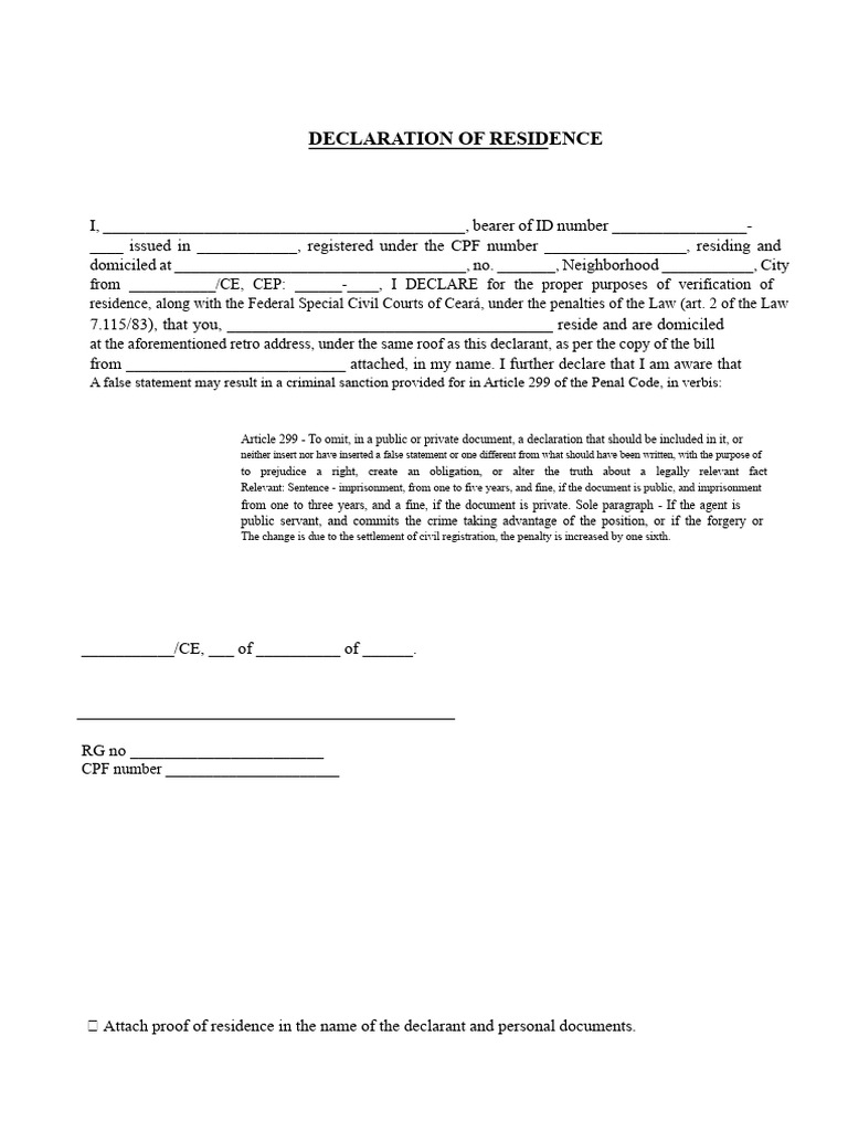 Statement - Residence at The Judicial Court | PDF