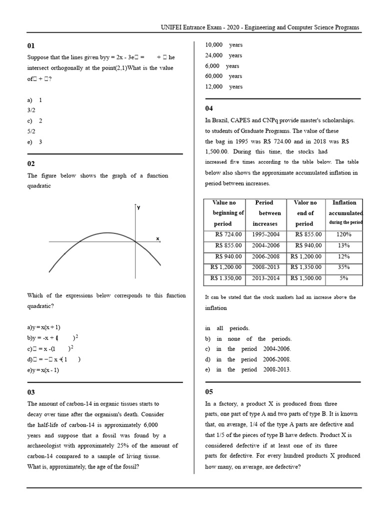Exam - Booklet - ENG - CCO - Entrance - Exam 2020 | PDF | Mirror | Hydrogen