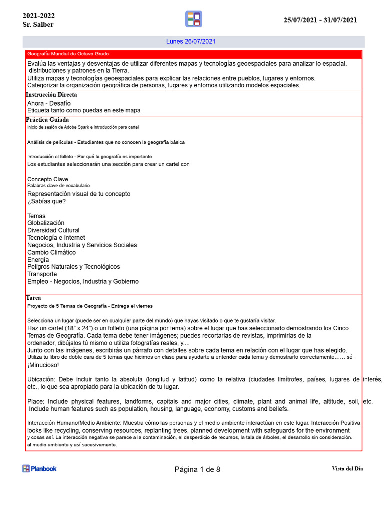 Proyecto de Geografía: 5 Temas Clave | PDF | Geografía | Mapa