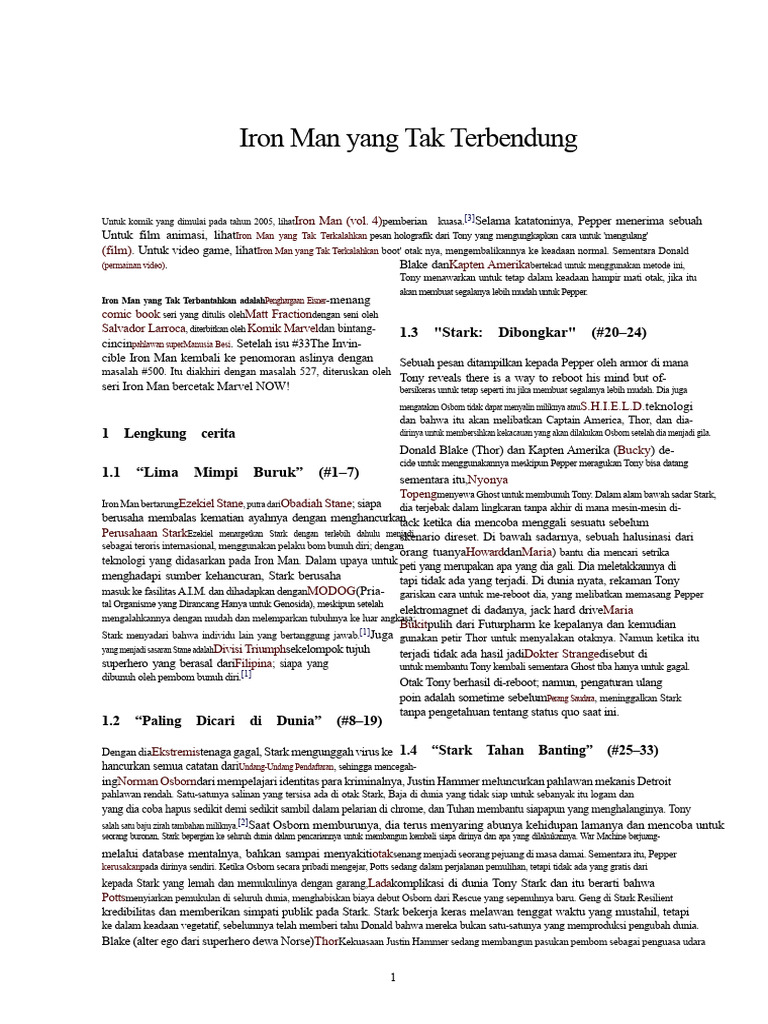 Iron Man Yang Tak Terbendung | PDF