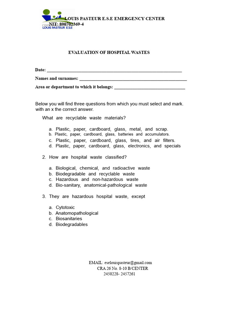 Waste Classification Evaluation | PDF